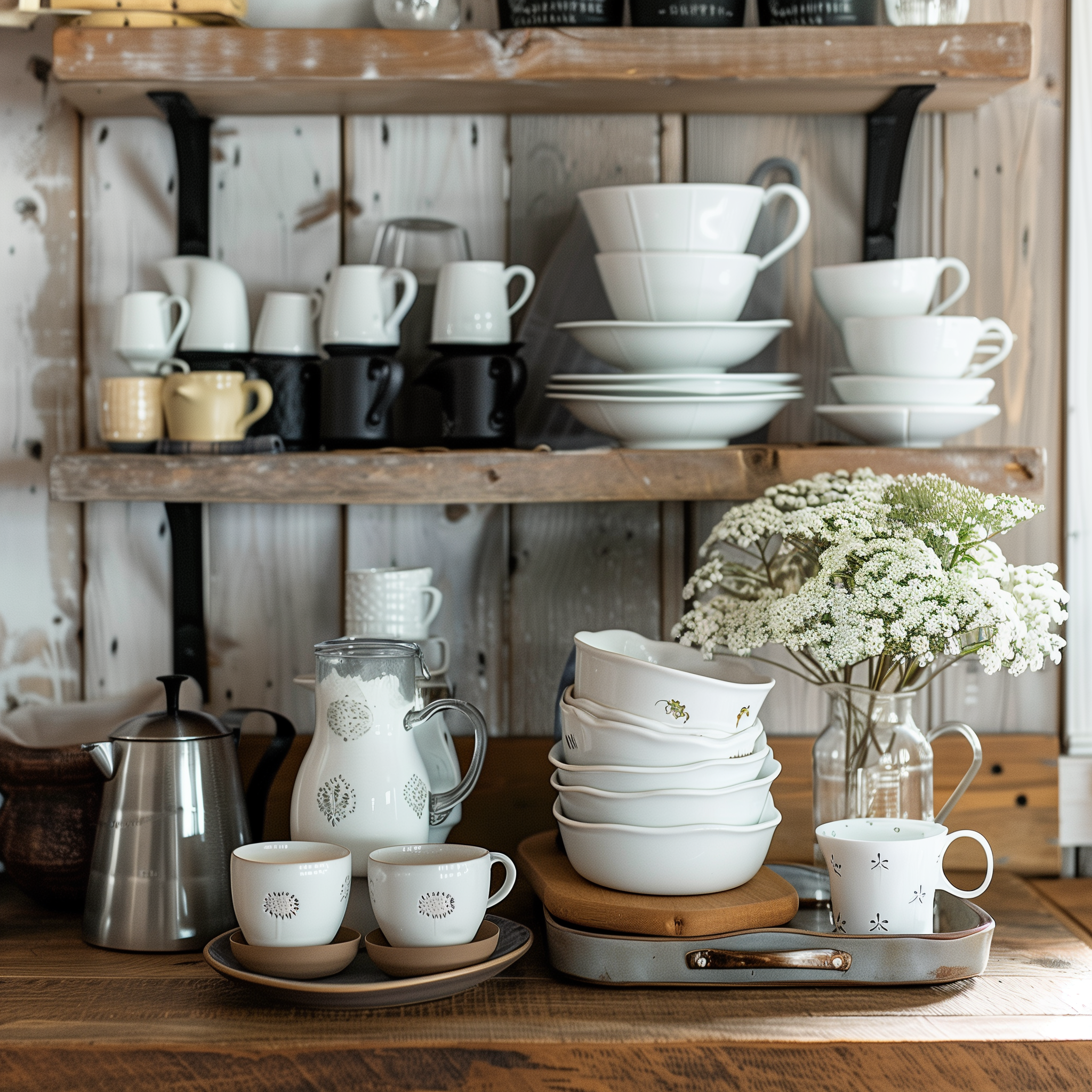 Rustic Charm: 17 Farmhouse Coffee Bar Ideas