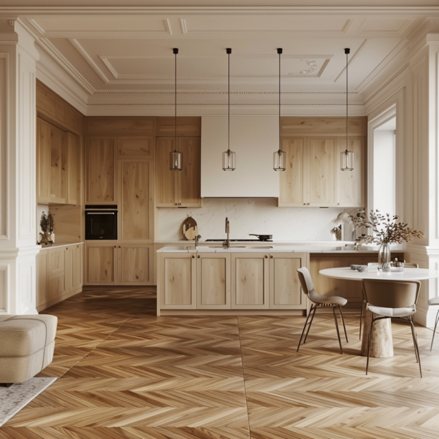 25 Vibrant Kitchen Flooring Ideas to Complement Oak Cabinets