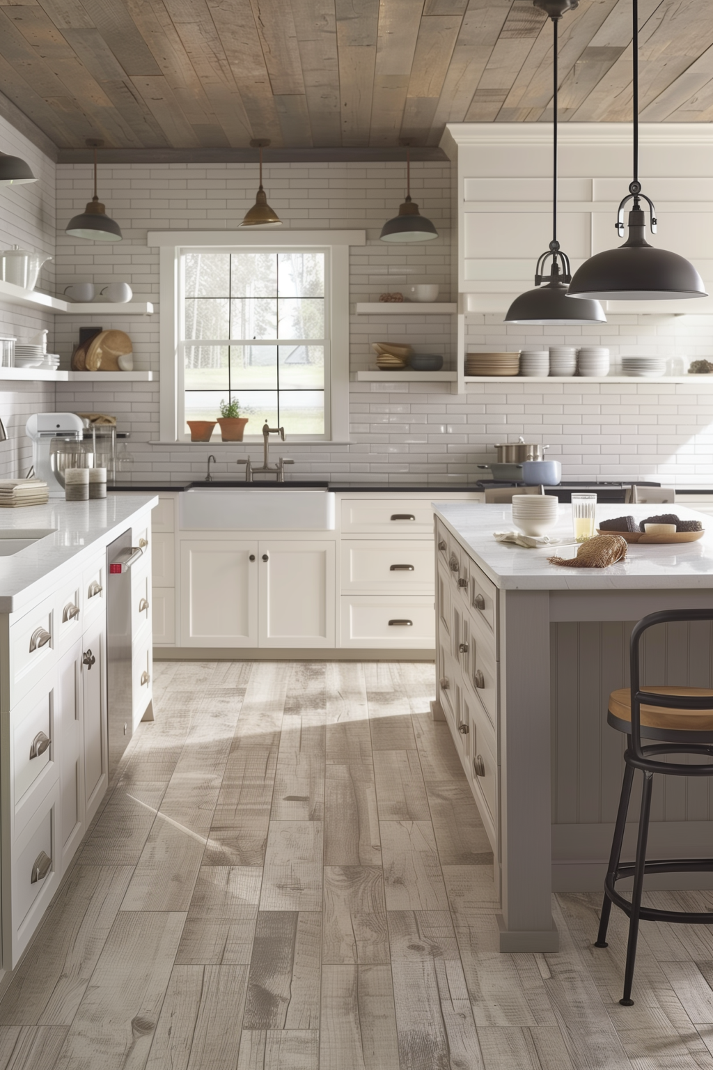 19 Flooring Ideas That Perfectly Match White Kitchen Cabinets