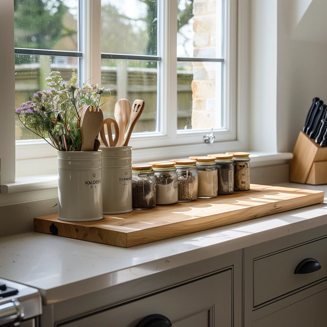 Kitchen Window Sill Storage Ideas