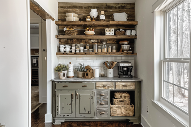 Rustic Charm: 17 Farmhouse Coffee Bar Ideas