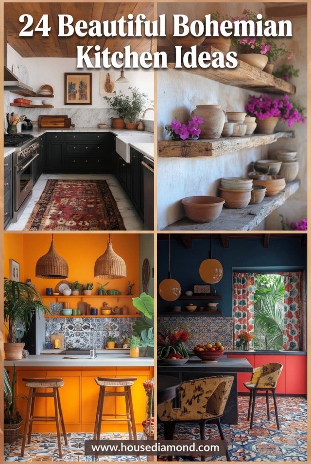 24 Beautiful Bohemian Kitchen Ideas That Bring Free-Spirited Style Home