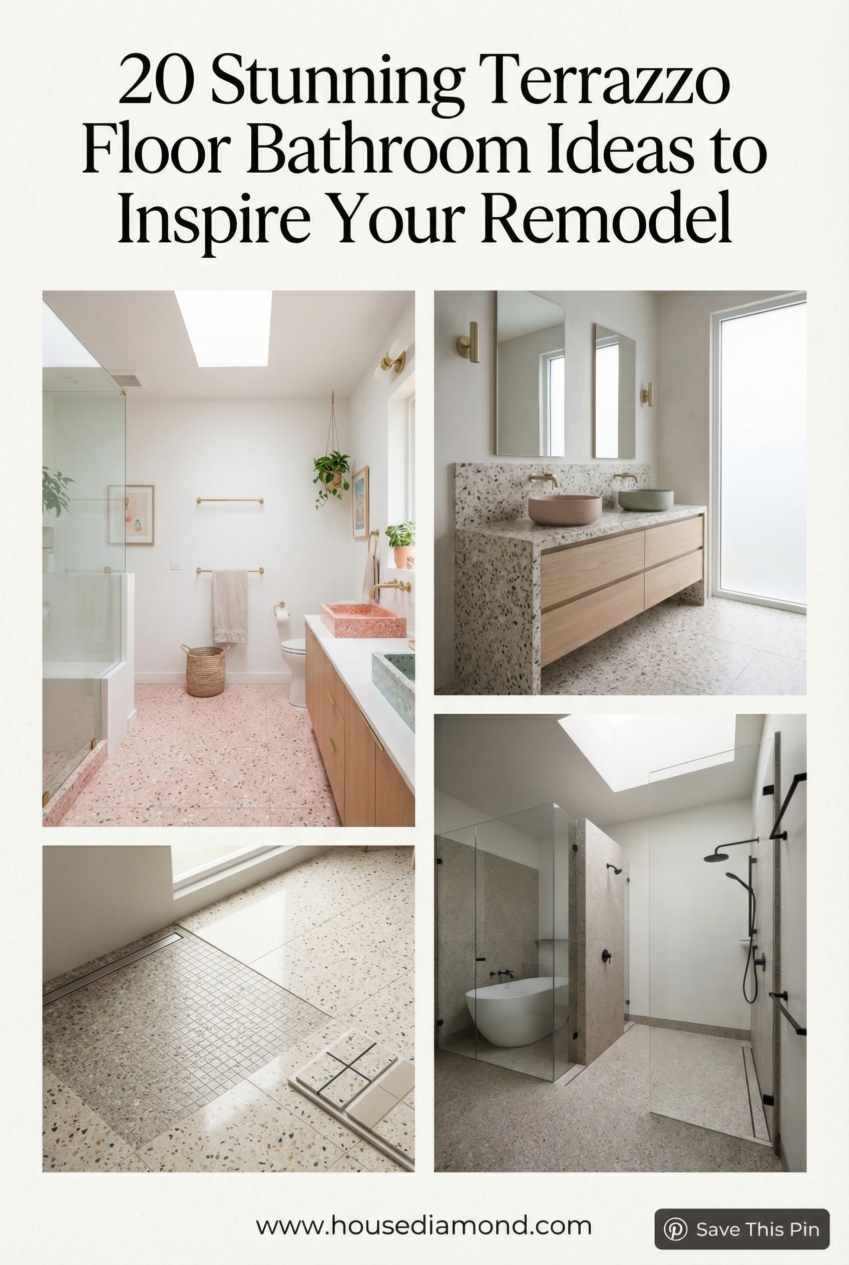 20 Terrazzo Floor Bathroom Ideas You’ll Love